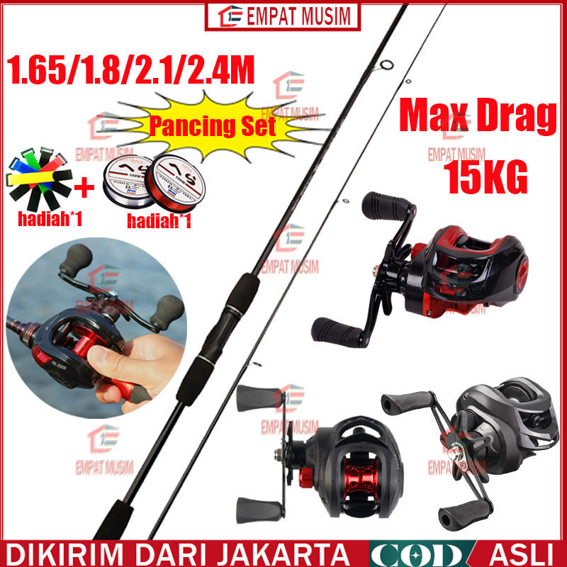 Jual Set Alat Pancing Murah Pancing 1 Set Murah Dan Kuat 1.65m 1.8m 2 ...