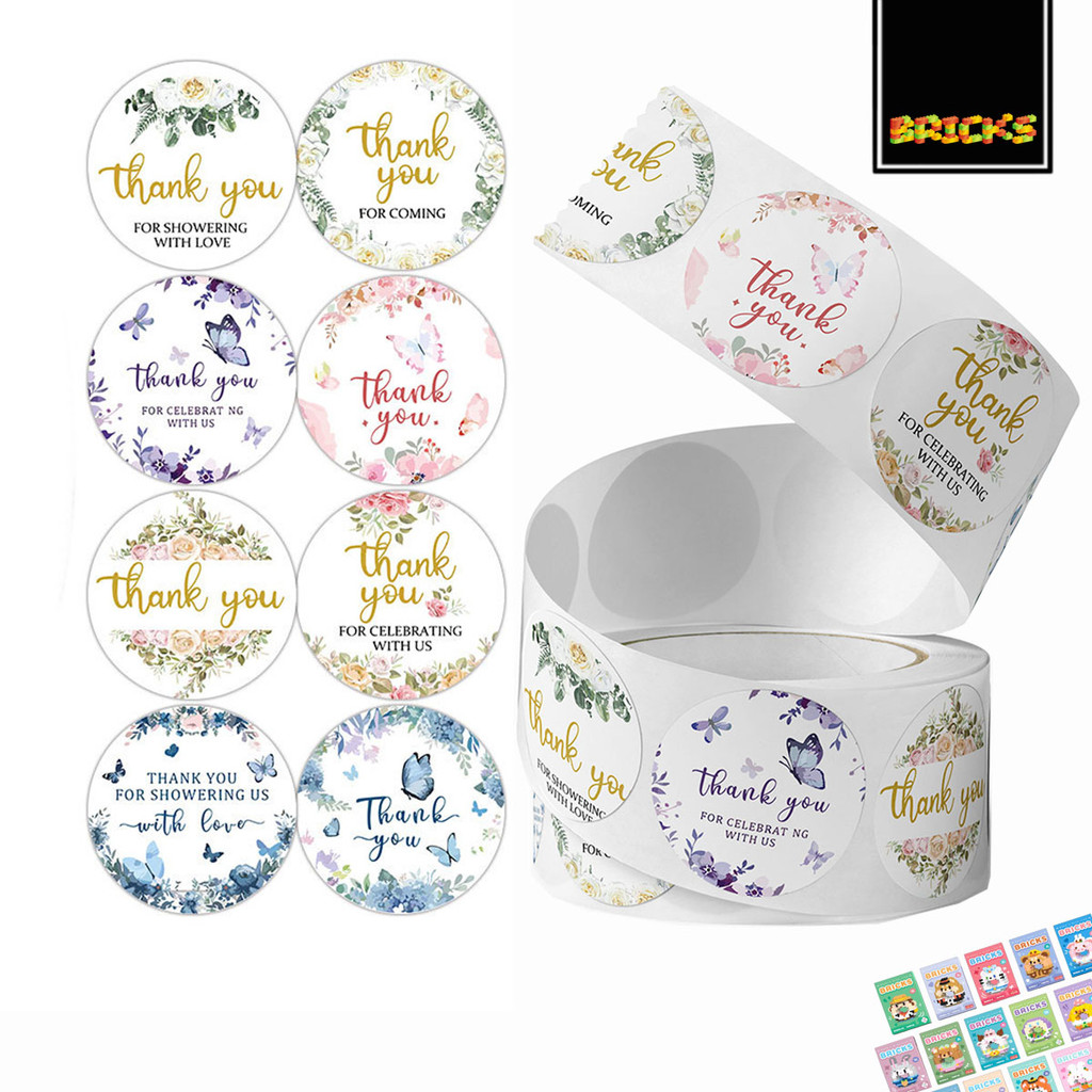 Jual Stiker Label Thank You / Sticker Roll 500 Pcs Ukuran 2,5 CM Stiker ...