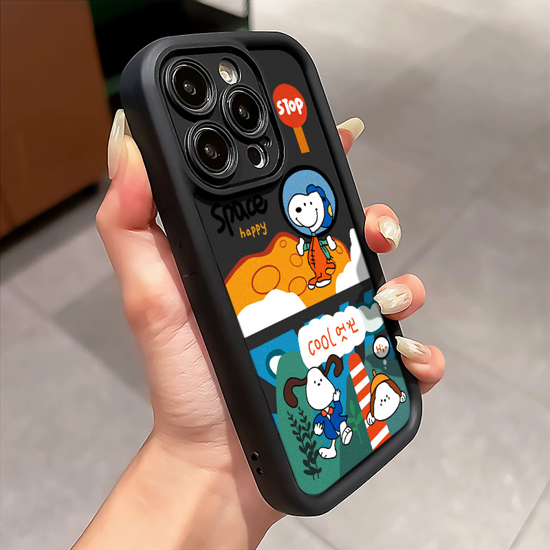 Jual Terbaru Silikon Fancy Snoopy Case Hp Redmi 13 Fullcover Xiaomi 14 Cowok 13t 13 Pro 12 Lite