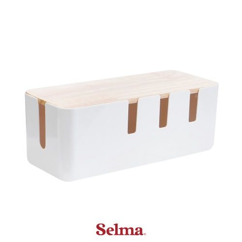 Jual Selma Marina Kotak Organizer Kabel - Putih Cable Storage Box ...
