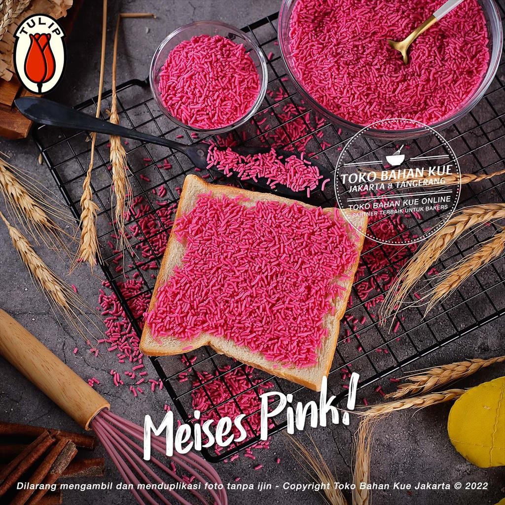 Jual Tulip Meises Warna MERAH MUDA 250gr PINK Chocorice Chocolate Meses ...