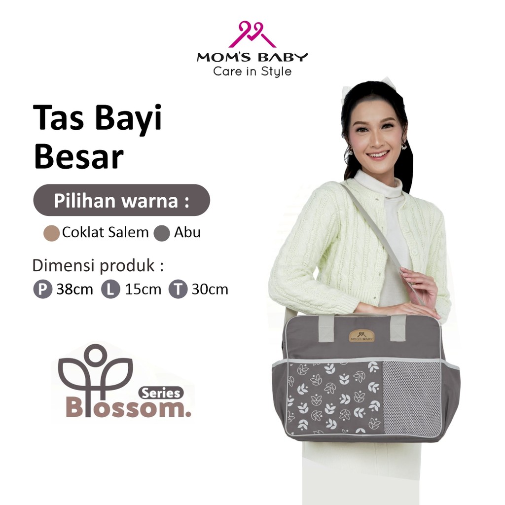 Jual Mom's Baby Tas Bayi Besar Diapers Bag Blossom Series | Shopee ...