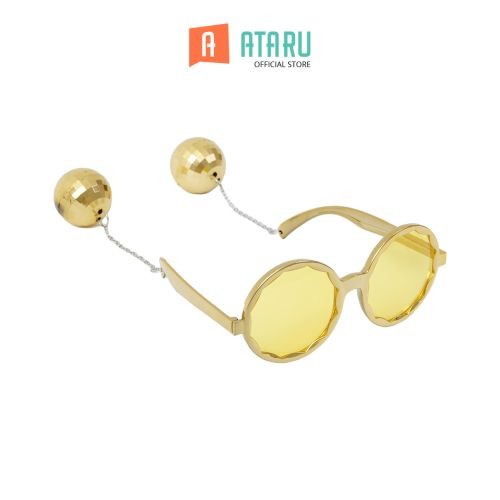 Jual Ataru Kacamata Fun Disco Ball - Gold Aksesoris Kacamata Lucu ...