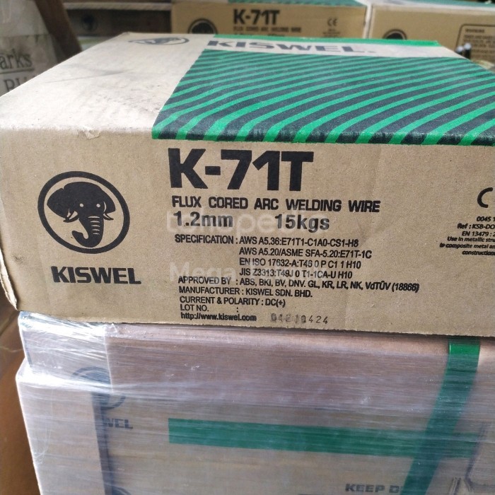 Jual KISWEL K-71T Kawat Las Flux Cored Welding Wire CO2 1.2 mm Gas ...