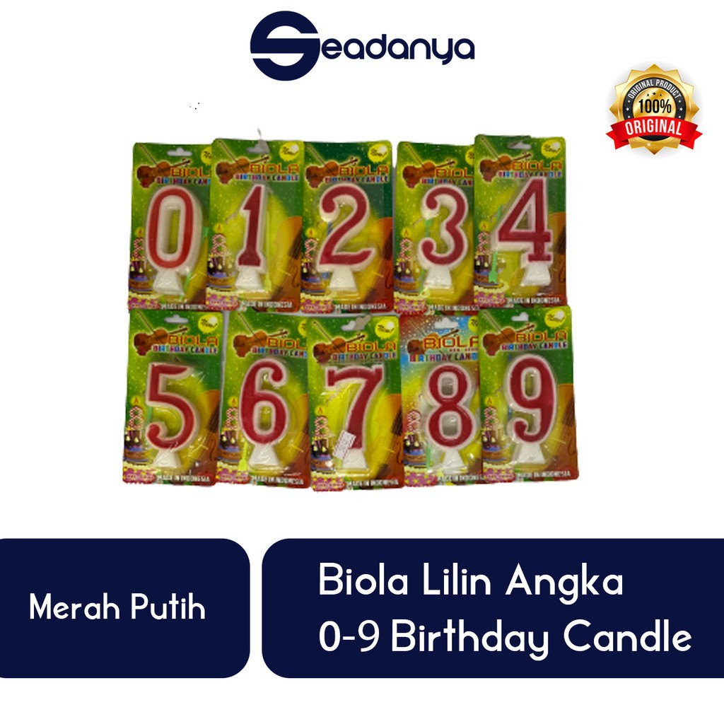 Jual Lilin Angka 0-9 Biola Merah Putih TERLENGKAP - Happybirthday ...