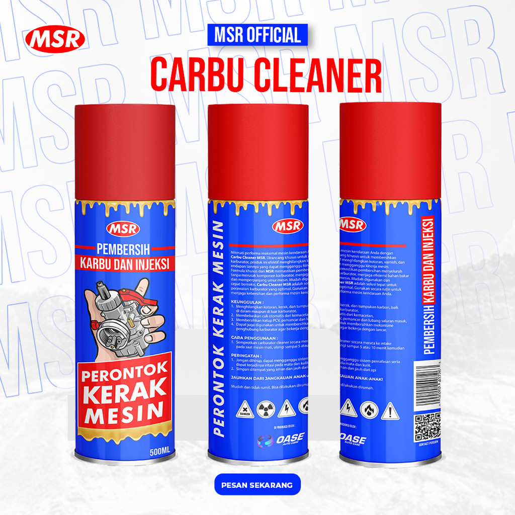 Jual msr carburator cleaner 500ml pembersih karburator dan injeksi ...