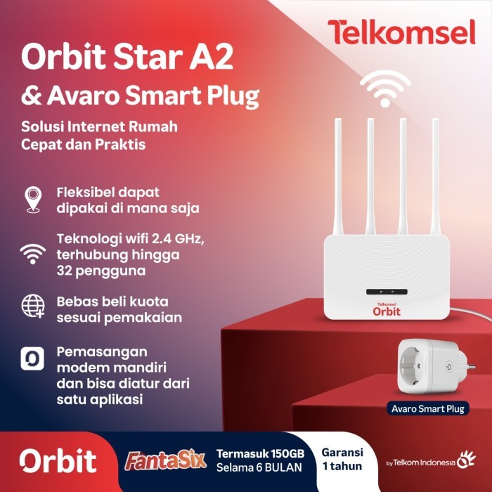 Jual Telkomsel Orbit Star A2 + Avaro SmartPlug WiFi Wireless-IoT Smart ... Jual Telkomsel Orbit Star A2 + Avaro SmartPlug WiFi Wireless-IoT Smart ...