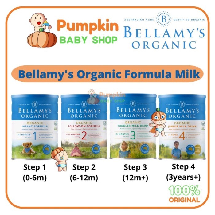 Jual Bellamys Organic Susu Formula Step 1 2 3 4 Bellamy's | Shopee ...