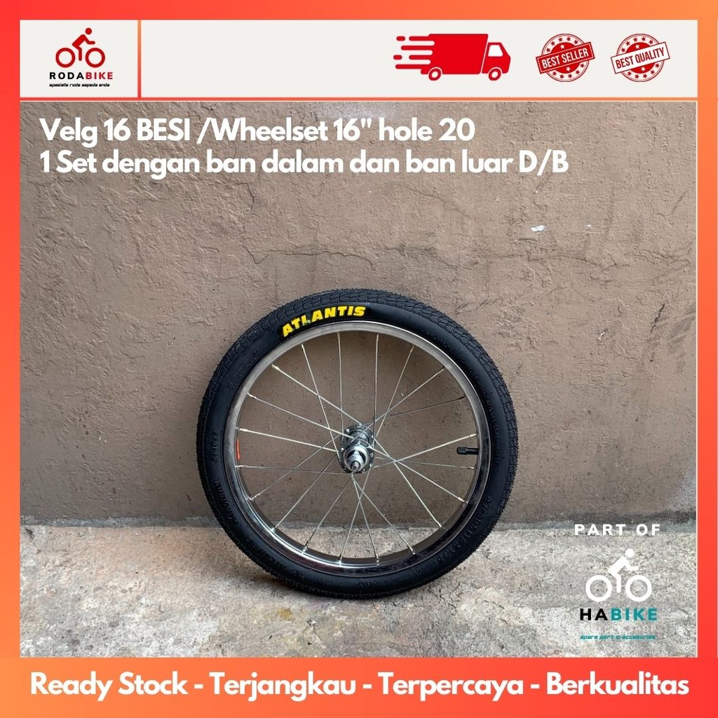Jual Velg Besi Jadi 1 Set Dengan Ban Luar Dalam Ukuran 16" Wheelset ...