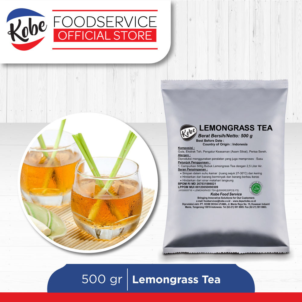 Jual Kobe Lemongrass Tea 500gr - Minuman Serbuk Powder Lemongrass Tea 1 ...