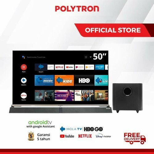 Jual POLYTRON 4K UHD Smart Cinemax Soundbar Google TV 50 Inch PLD 50BUG5959 | Shopee Indonesia