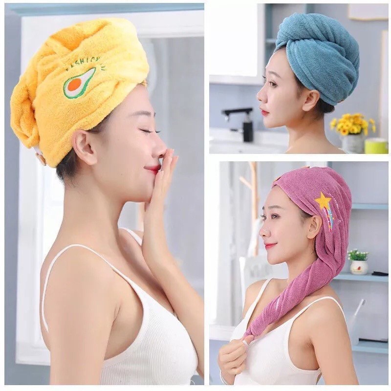 Jual Handuk Kepala Keramas Handuk Kepala Pengering Rambut Cepat Kering ...