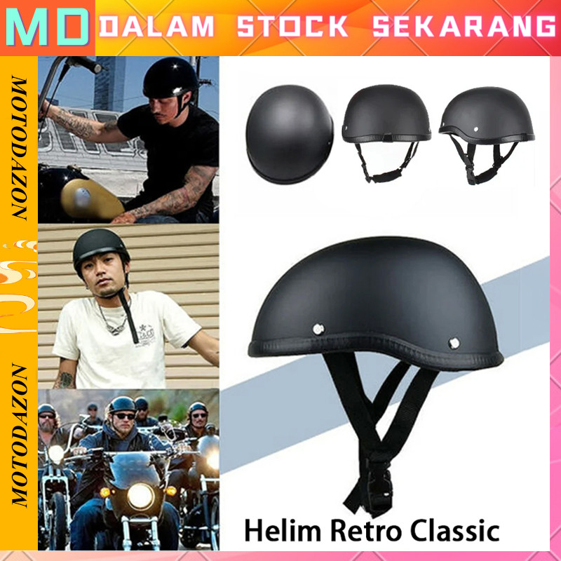 Jual 【Stok Tersedia】Harley Davidson HDCI Helm Retro Classic Helm bBatok ...