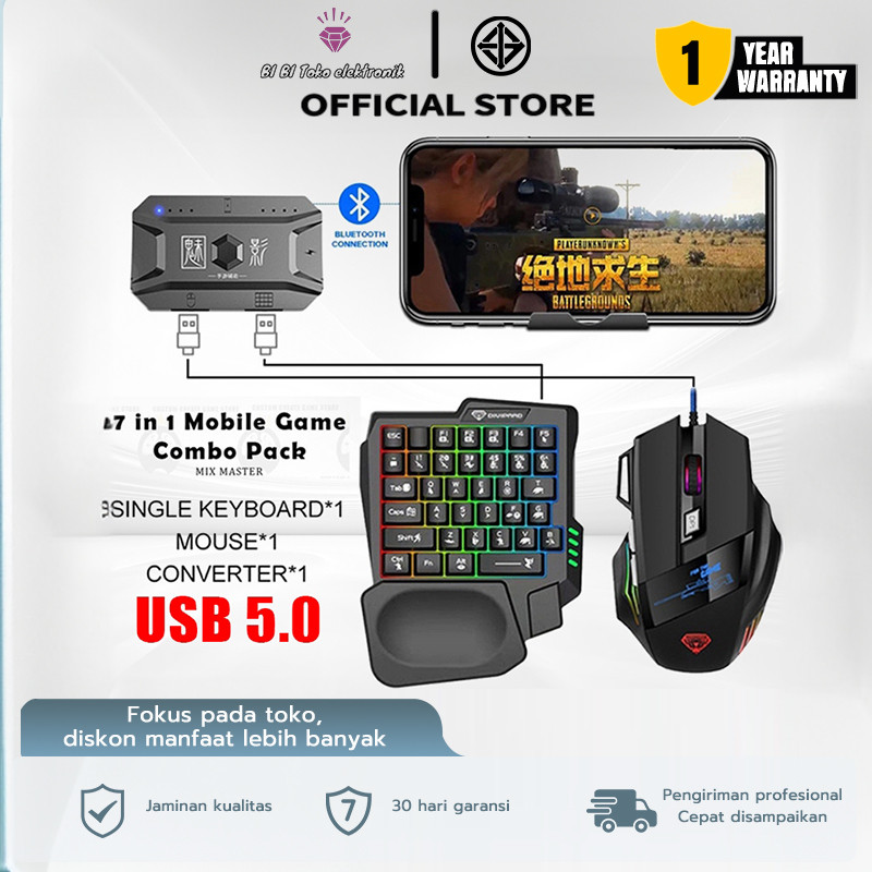 Jual Paket keyboard gaming dan Mouse/Single Hand Gaming RGB Keyboard ...