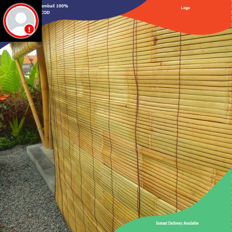Jual Tirai Bambu Gulung Outdoor Kerai Bambu | Shopee Indonesia