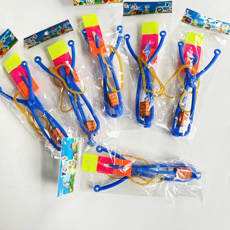 Jual 5Pcs Childhood Nostalgic Slingshot Toys LED Flash Flying Ejector ...