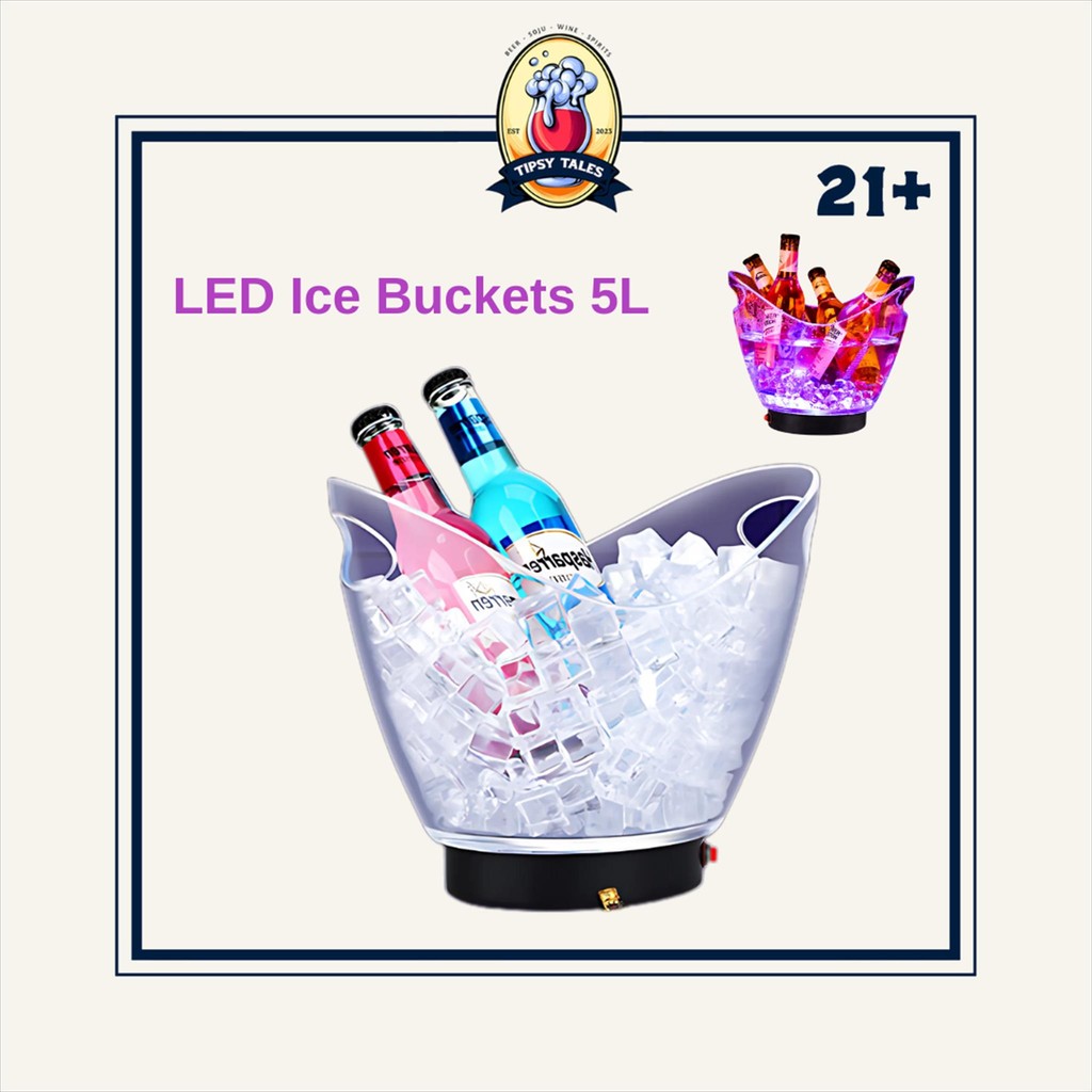Jual LED Ice Buckets 5L ABS Plastic ice Bucket RGB Colors Changing ...