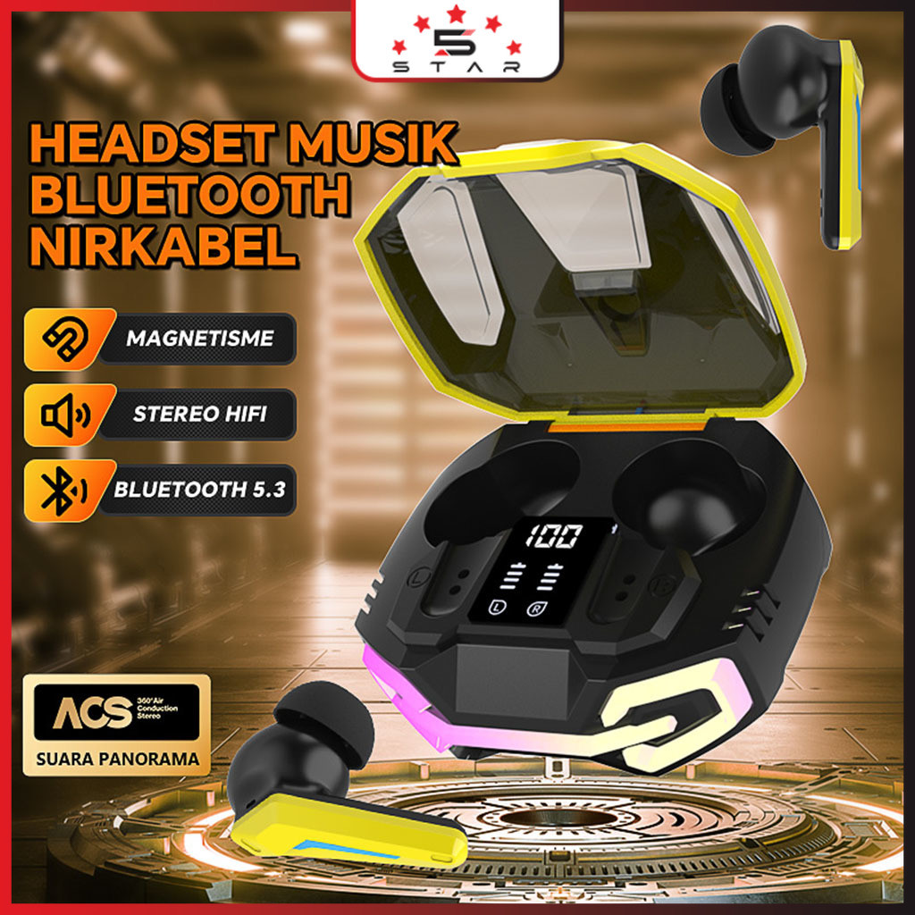 Jual Tws Gaming Bluetooth Headset Noise Cancelling Low Latency Dual ...