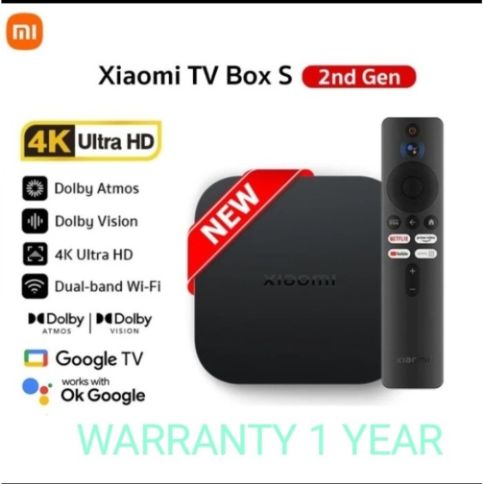 Jual xiomi mi box s 4k generasi 2 android tv | Shopee Indonesia