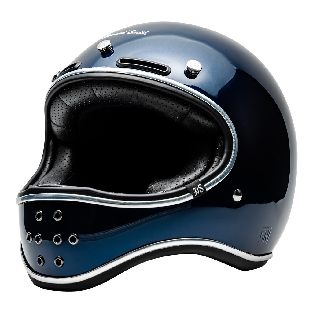 Jual Howard Smith Bobber Retro Helm Full Face - Midnight Blue | Shopee ...