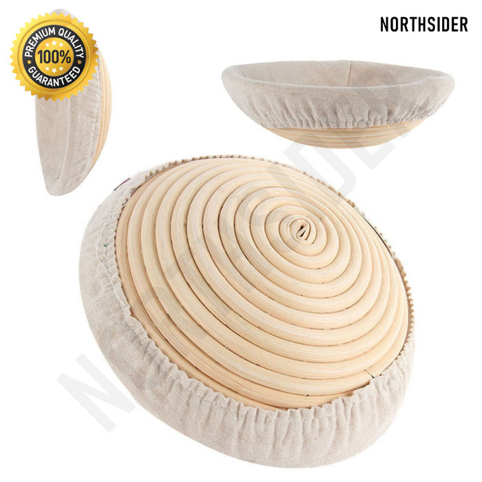 Jual ROUX Banneton roti bulat rotan | Rattan basket proofing dough ...