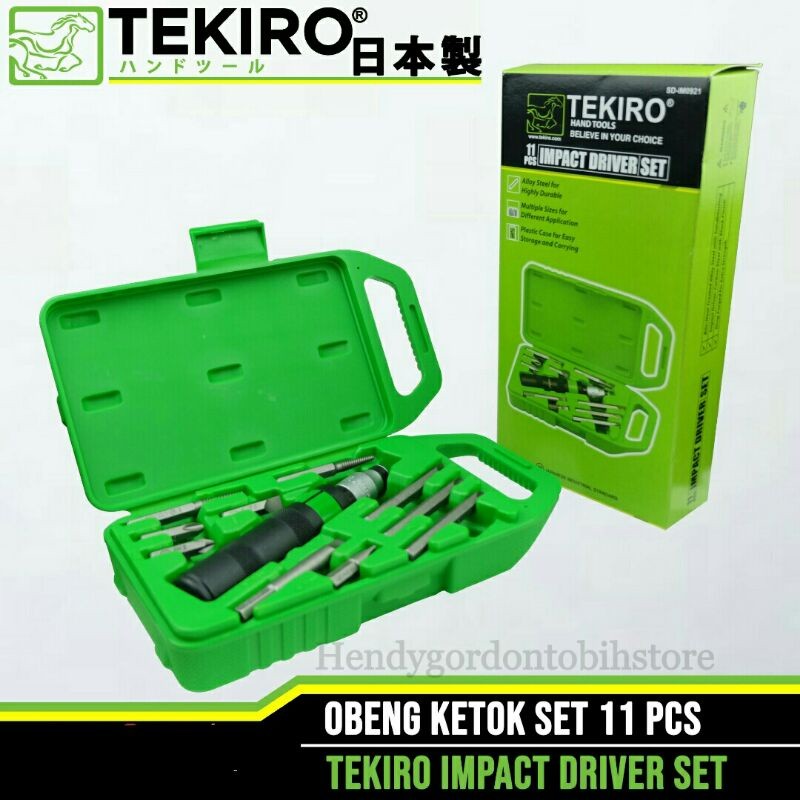 Jual OBENG KETOK SET 11 PCS TEKIRO IMPACT DRIVER MATA 11PCS PH 1 2 3 ...