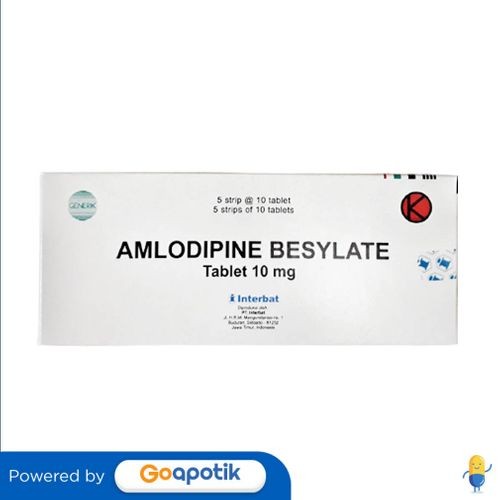 Jual Amlodipine Besilate Interbat 10 Mg Box 50 Tablet | Shopee Indonesia