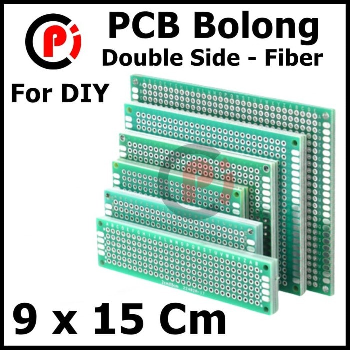 Jual PCB Bolong Lubang IC Matrix Dua Sisi Double Side Fiber FR4 9 x 15 ...