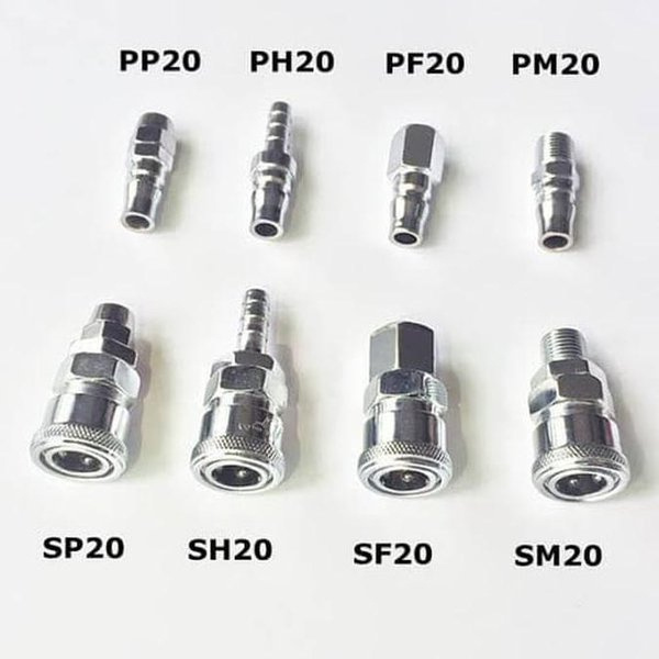 Jual Air Quick Coupler Sambungan Selang Angin Kompresor Nepel Chuck PF20 PH20 PM20 | Shopee ...