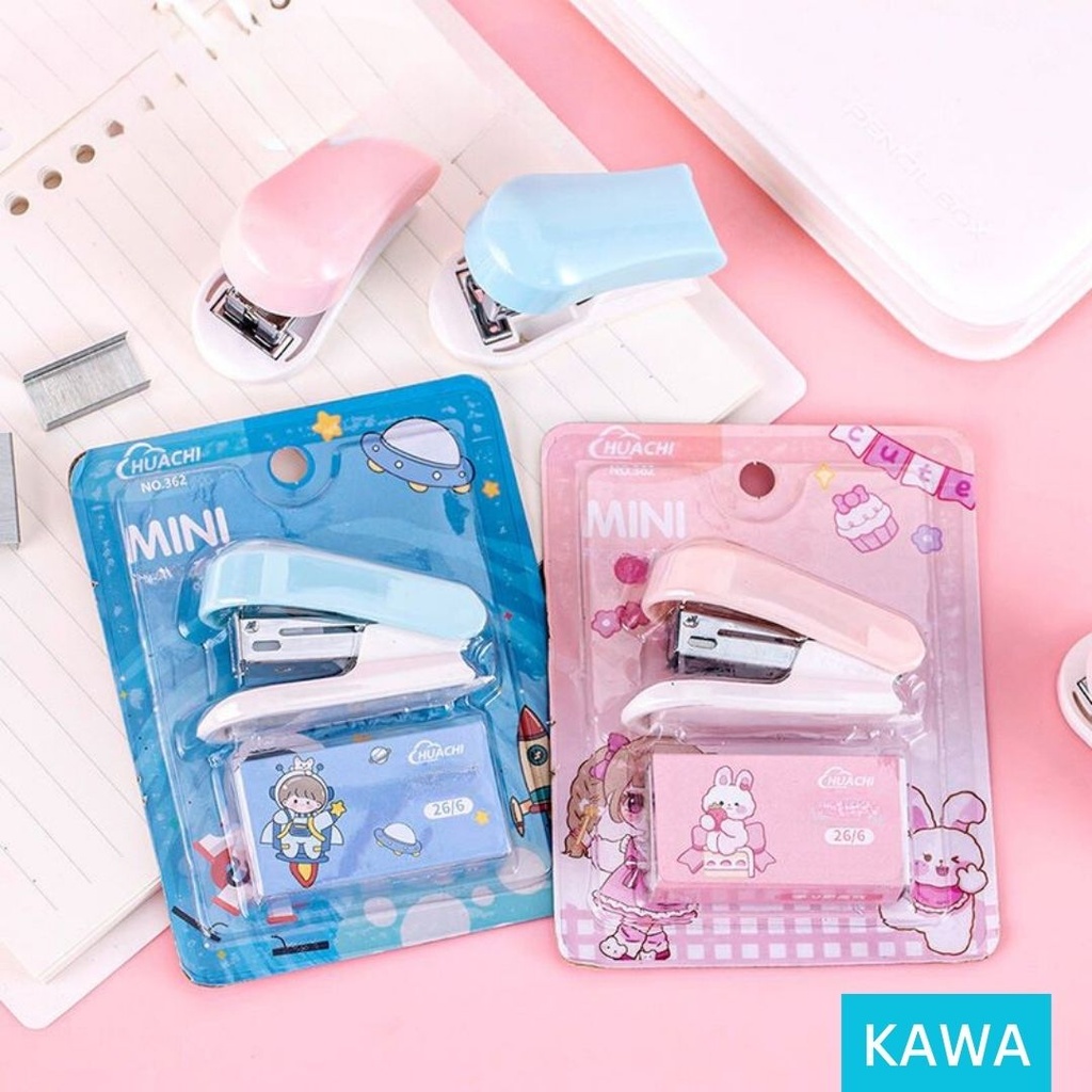 Jual KAWA Staples Mini Lucu Stapler Set Free Isi Karakter Cute ...