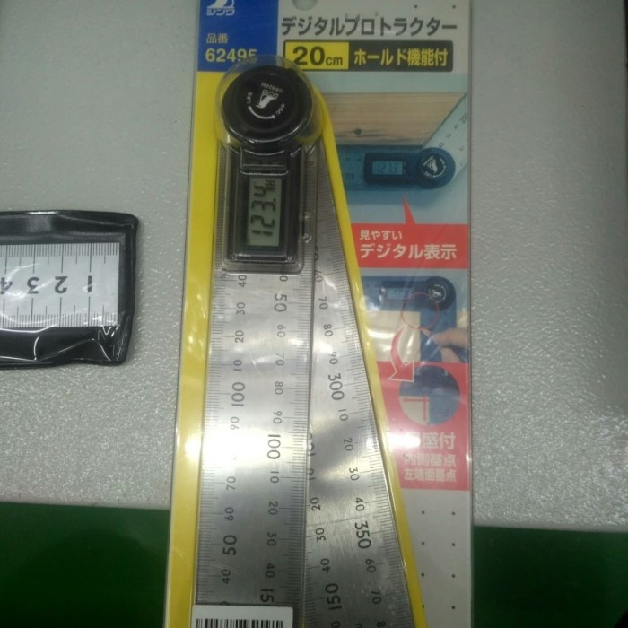 Jual SHINWA 62495 Busur Derajat Digital 20cm dengan fungsi penahan ...