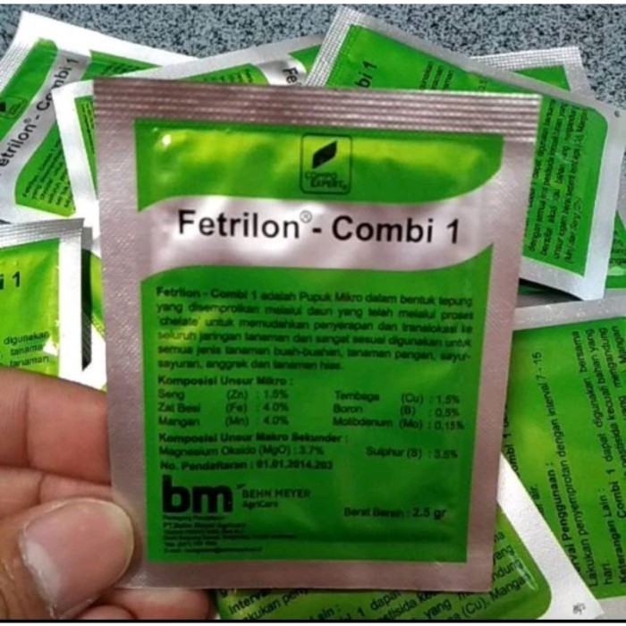 Jual Pupuk Mikro Fetrilon Combi 2.5 Gram ZPT Untuk Segala Jenis Tanaman ...