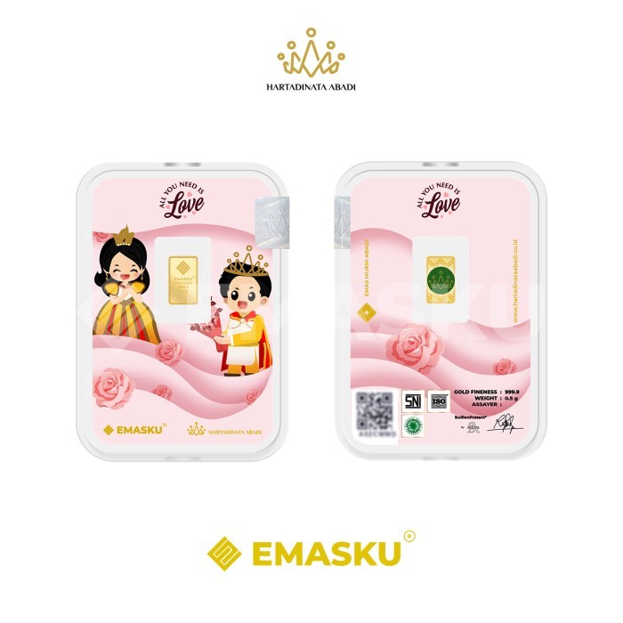 Jual EMASKU Hartadinata Moment Love Series 0.5 Gram | Shopee Indonesia