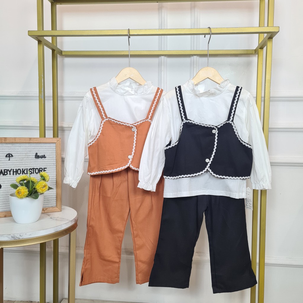 Jual [340409-V1] - Baju Setelan 3 in 1 Blouse Rompi Fashion Anak ...
