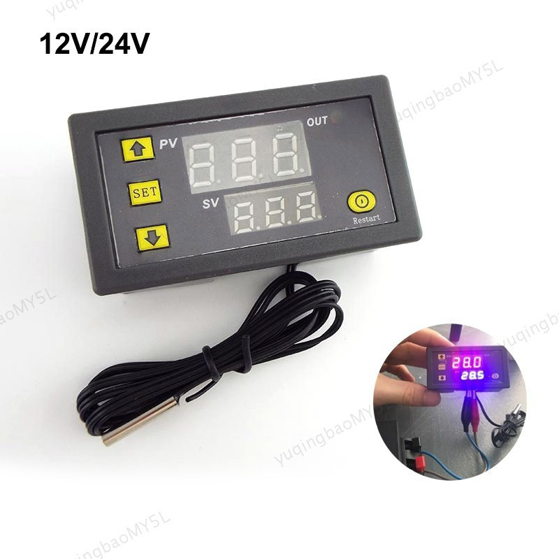 Jual DC 12V/24V Probe Line 20A Kontrol Suhu Digital Tampilan LED ...