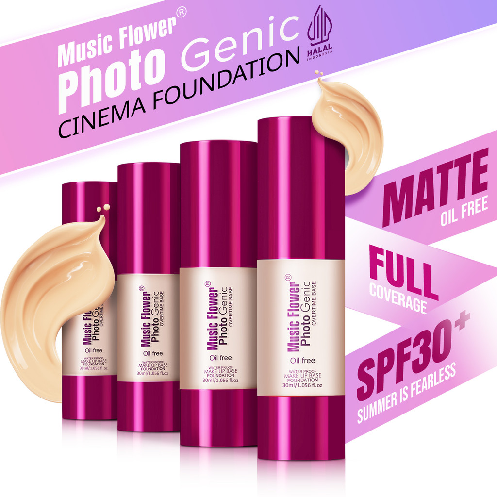 Jual Music Flower Photo Genic Liquid Foundation Powerstay Tahan Lama ...
