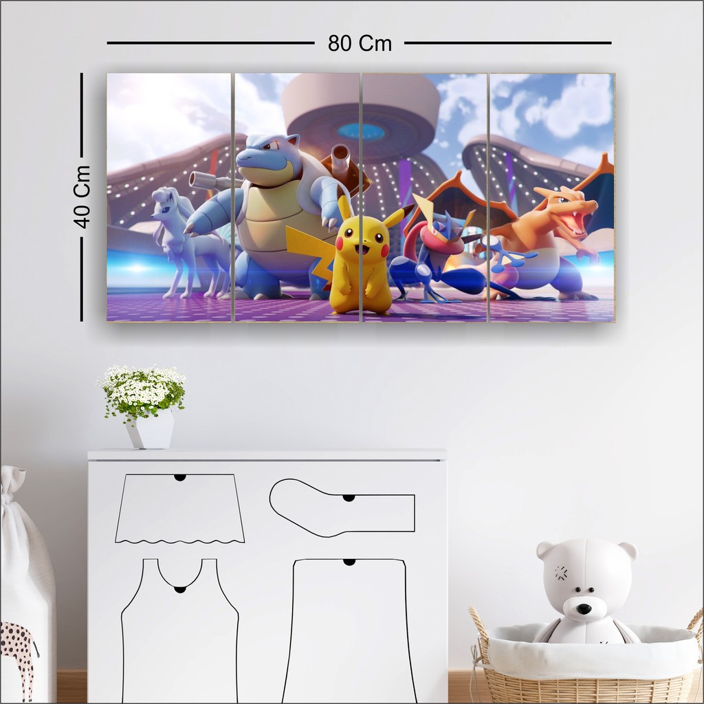 Jual Wall Dekor Pokemon / Hiasan Dinding Pikachu Ukuran 20 x 40 Cm - 40 ...