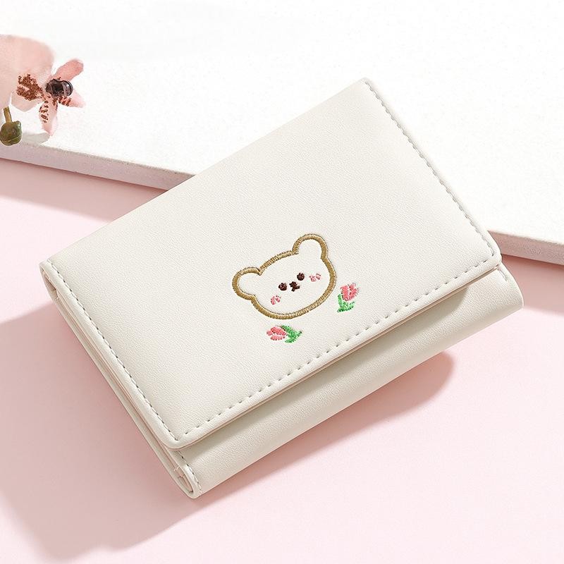 Jual Dompet Lipat Wanita Kulit Jepang Bordir Dompet Kartu Wanita Dompet ...