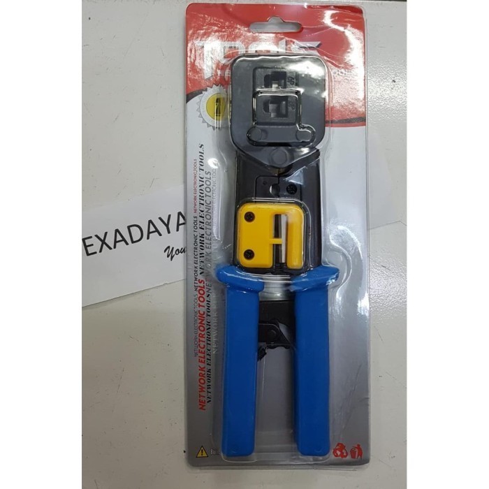 Jual Telebit Crimping Tool RJ45 Cat6 / Cat.5e Easy Crimp Cat.6 Double ...