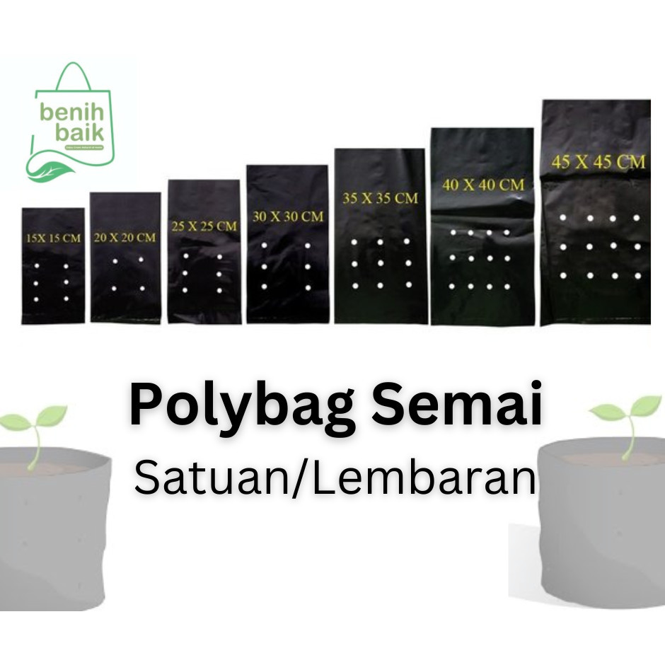 Jual PLASTIK POLYBAG TANAMAN BERAT 1 KG UKURAN KECIL SAMPAI BESAR ...