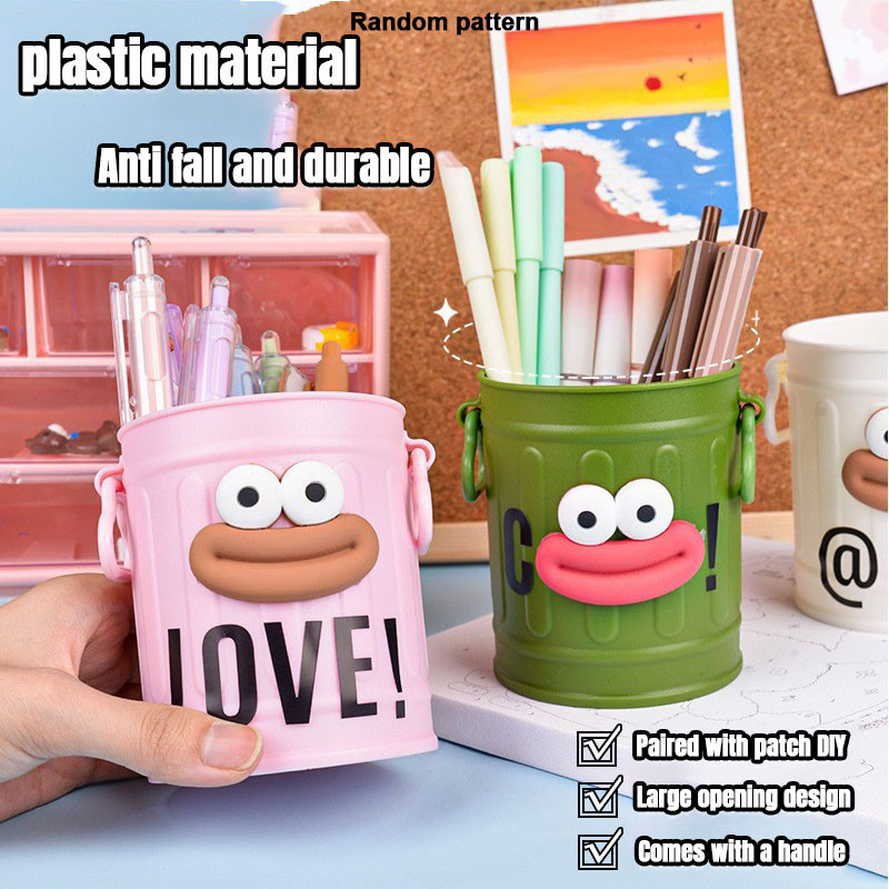 Jual Tempat Pensil Bucket Pen Holder Ember Retro Desk Organizer Tong ...