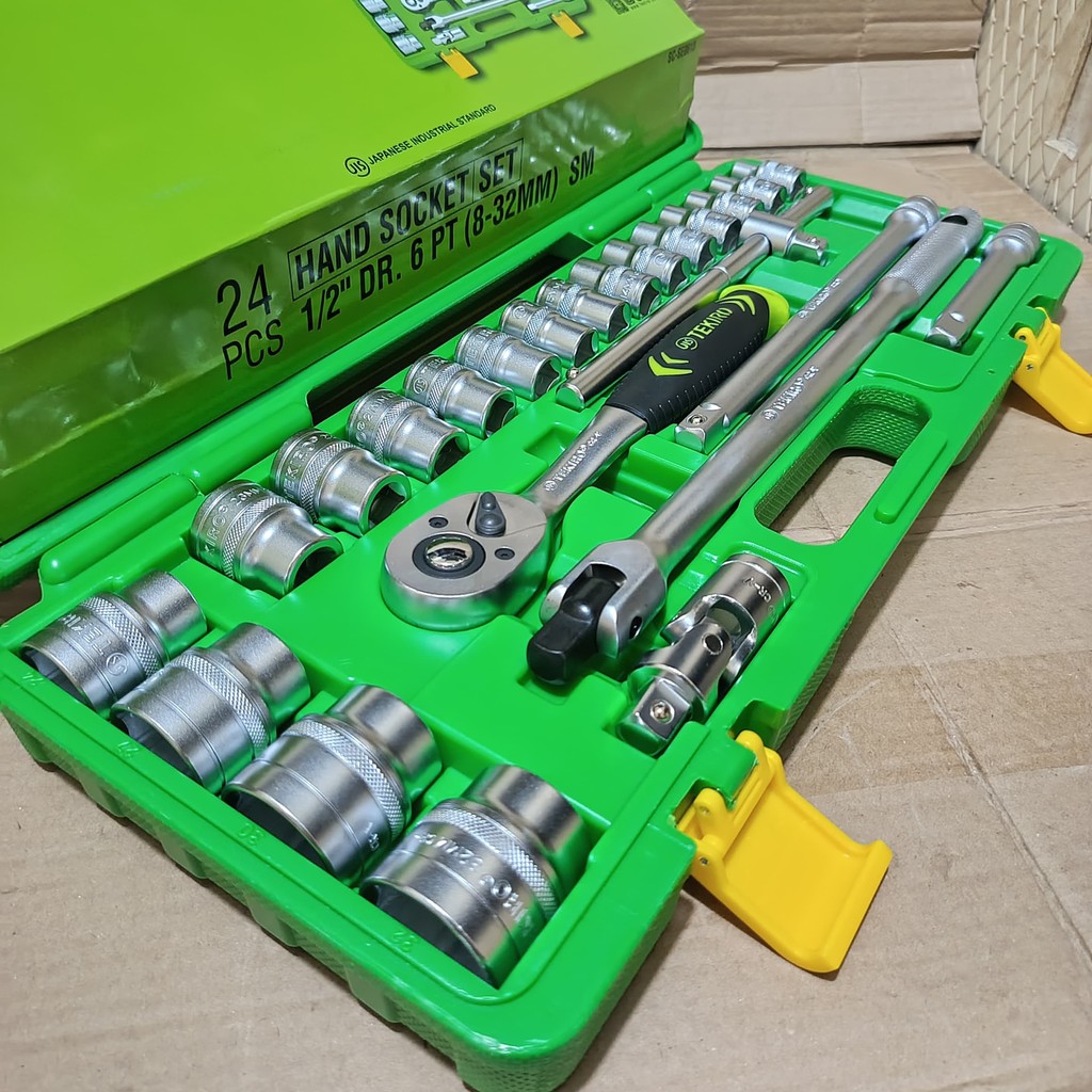 Jual Tekiro kunci shock sock sok set 24 pcs 8-32 mm 6Pt 1/2 Inci [ SEDIA ] Kunci set lengkap ...