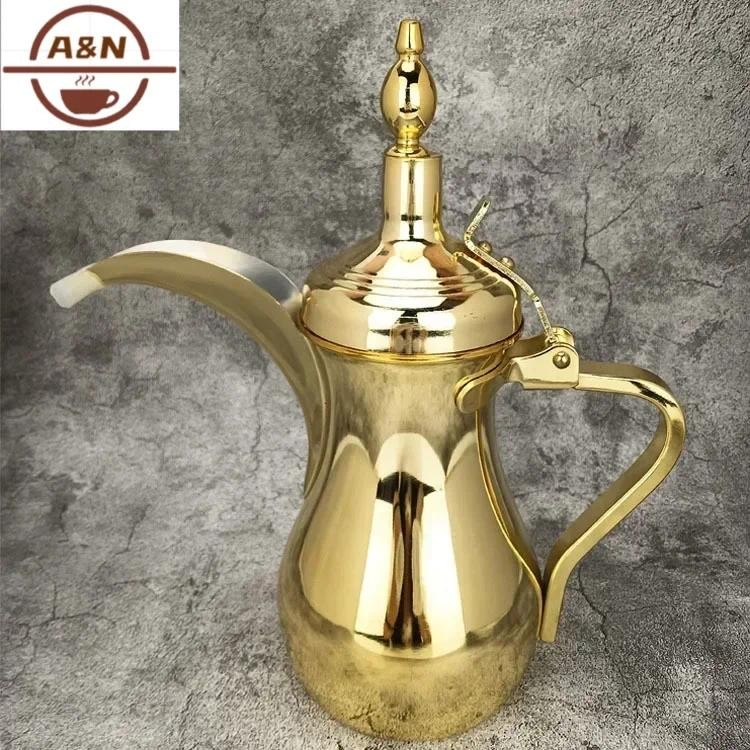 Jual Golden Arabic Coffee Pots, ,Hot Water long-mouthed Tea Kettle ...