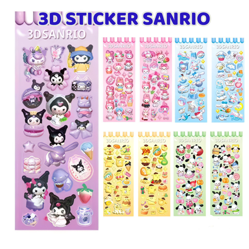 Jual (GAT) STIKER HOLOGRAM SANRIO / Sticker Sanrio 3D Hologram Karakter ...