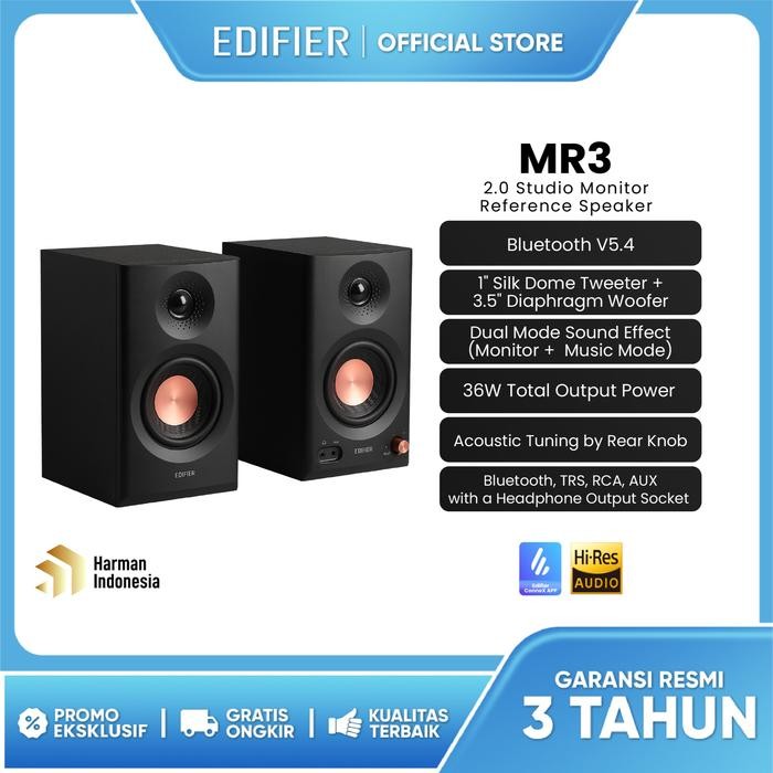 Jual Edifier MR3 Powered Studio Monitor Speakers | Shopee Indonesia