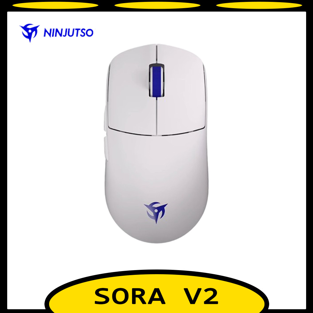 Jual NINJUTSO Sora V2 Wireless Mouse Three Mode Ergonomics Paw3395 8k ...