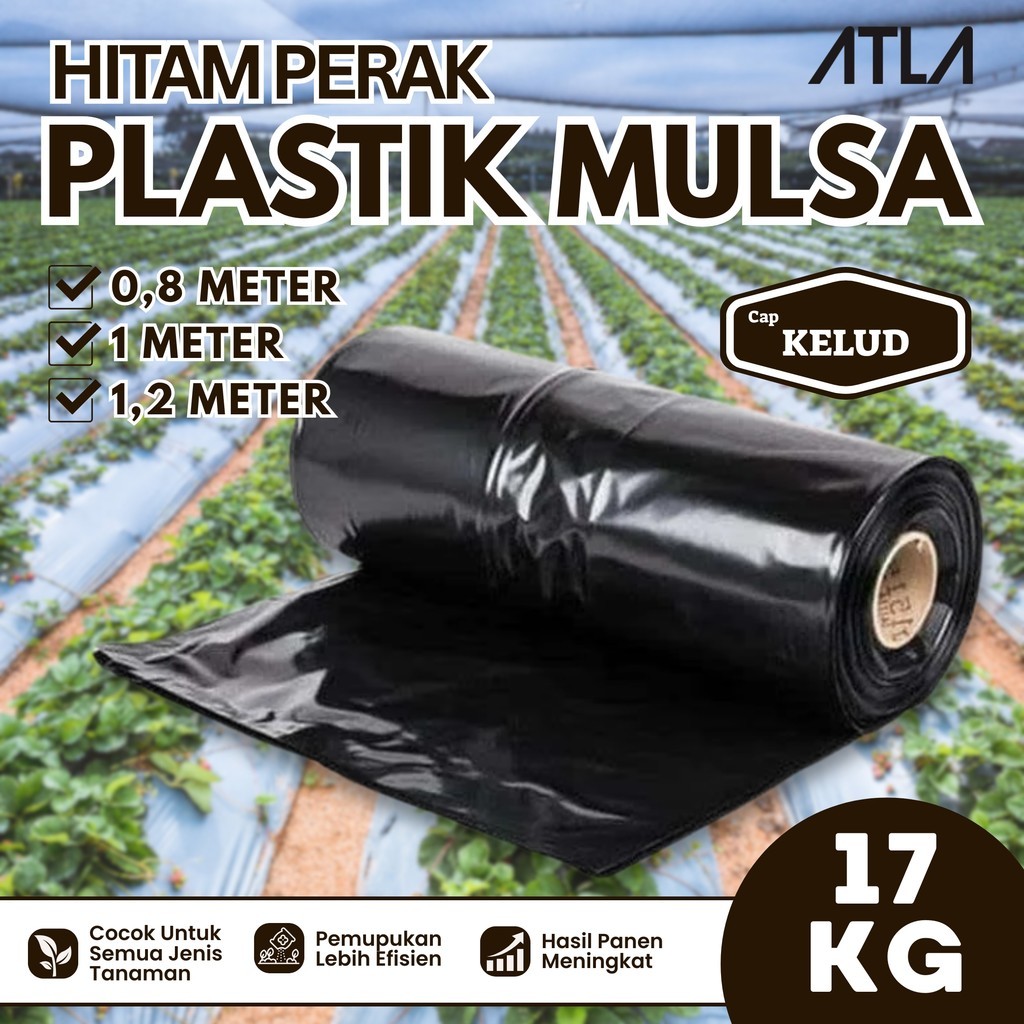 Jual Plastik Mulsa Lebar 80cm 100cm 120cm 17kg Hitam Perak Bungkus ...