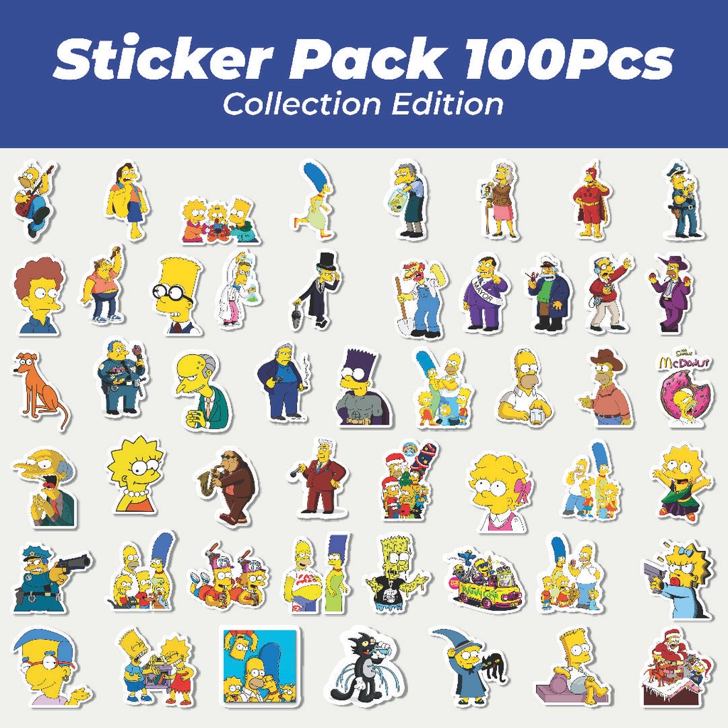 Jual Hot Stiker Kartun The Simpsons Series - SIMPSONS 2 Lucu Anti Air ...