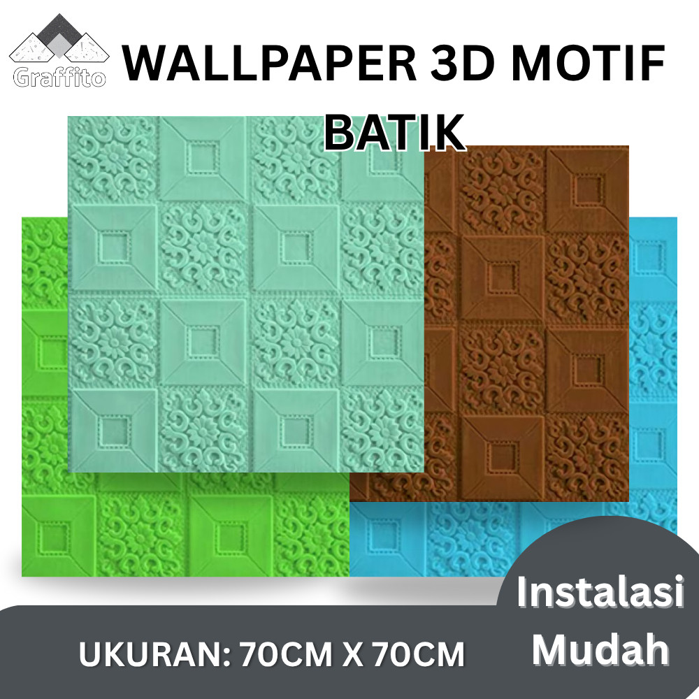 Jual Graffito - Wallfoam Stiker Dinding 3D Foam Motif Batik Wallsticker ...