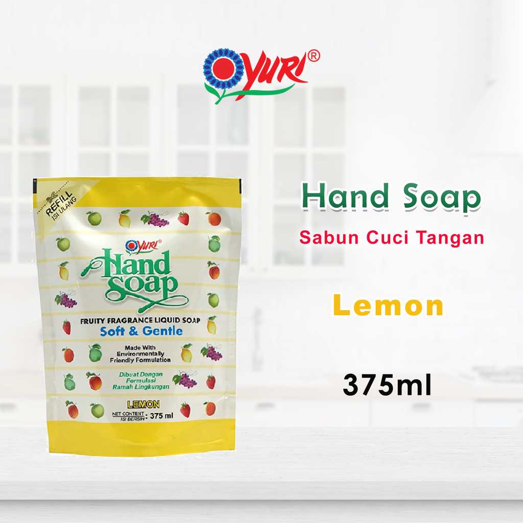 Jual Yuri Hand Soap Liquid Lemon 375ml - Sabun Cuci Tangan | Shopee ...